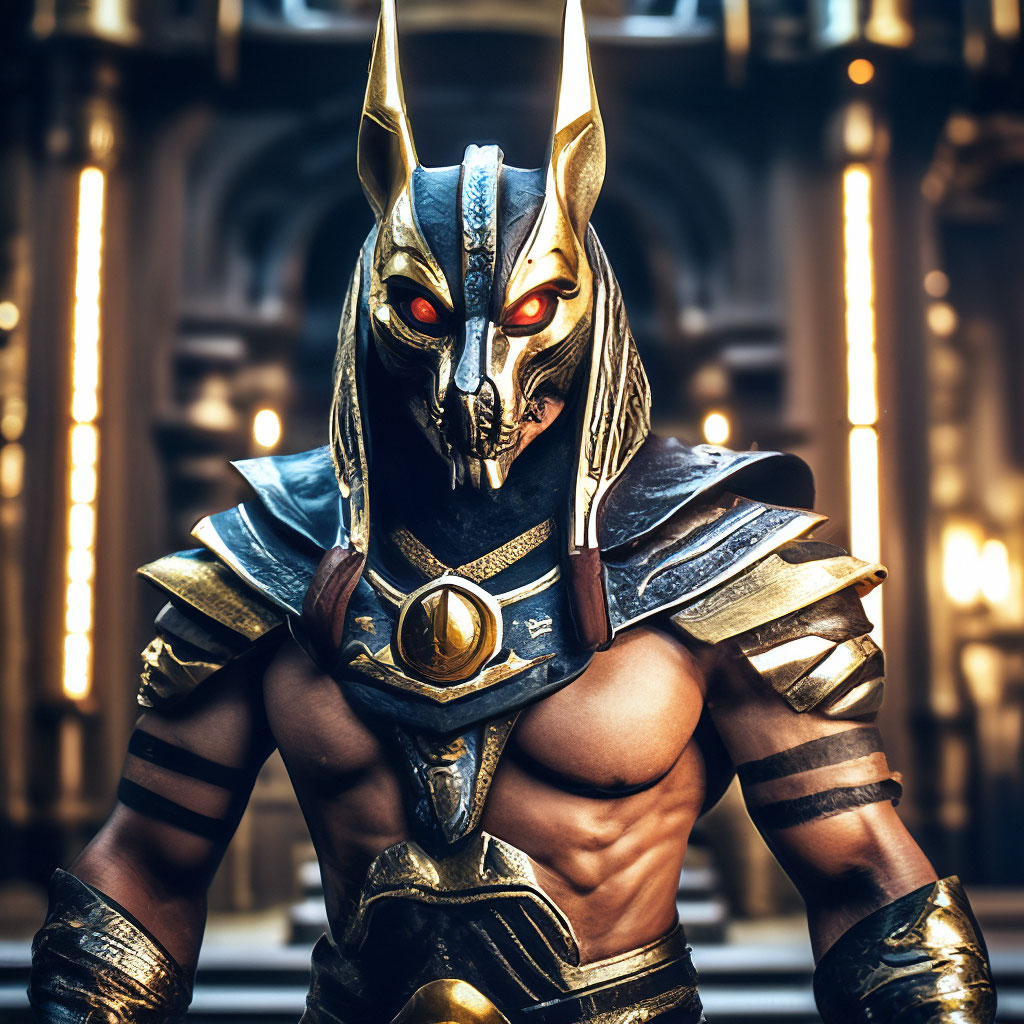 "Anubis fighter in Mortal Kombat, full-length, aesthetically pleasing ...