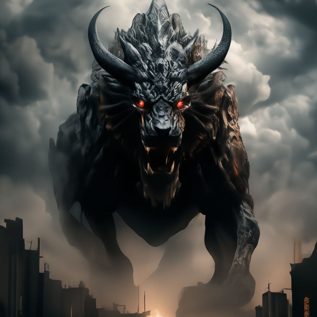 "Cloud beast, mythology, mythical creature" — image created in Shedevrum