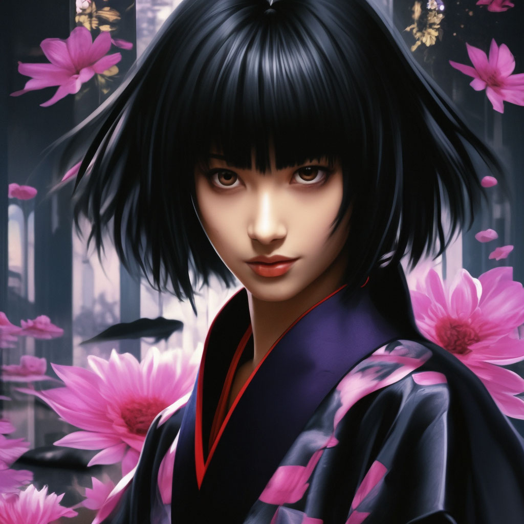 "Kaluto Zoldik, Hunter x Hunter, black square, black kimono, matte ...