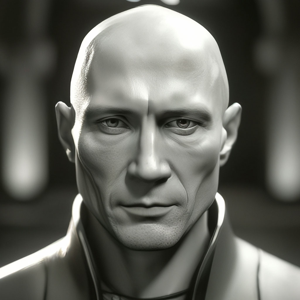 "Vladimirutin. Bald spots on the head, a sly squint. Black and white ...