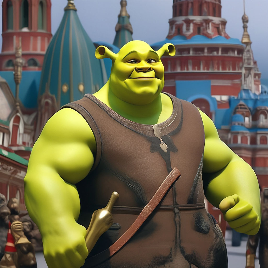 "Russian shrek #" — image created in Shedevrum