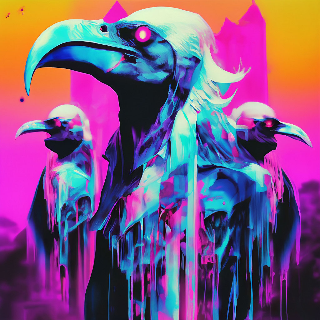 "Voodoo+Surrealism+ Choror, revived monster, albino raven ...