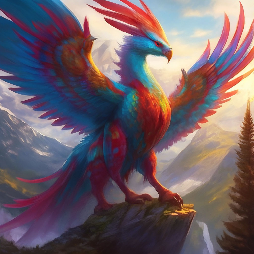 "The mythical bird Alkonost" — image created in Shedevrum