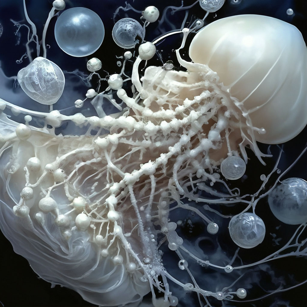 "Necroorganism slender slender Aphrodite biosynthet is born from sea ...