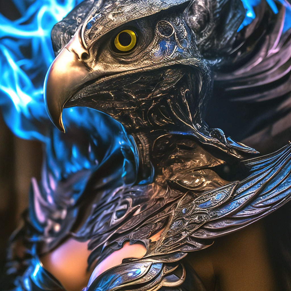 "Demonic polymorphic falcon full-length woman, demon falcon, scary ...