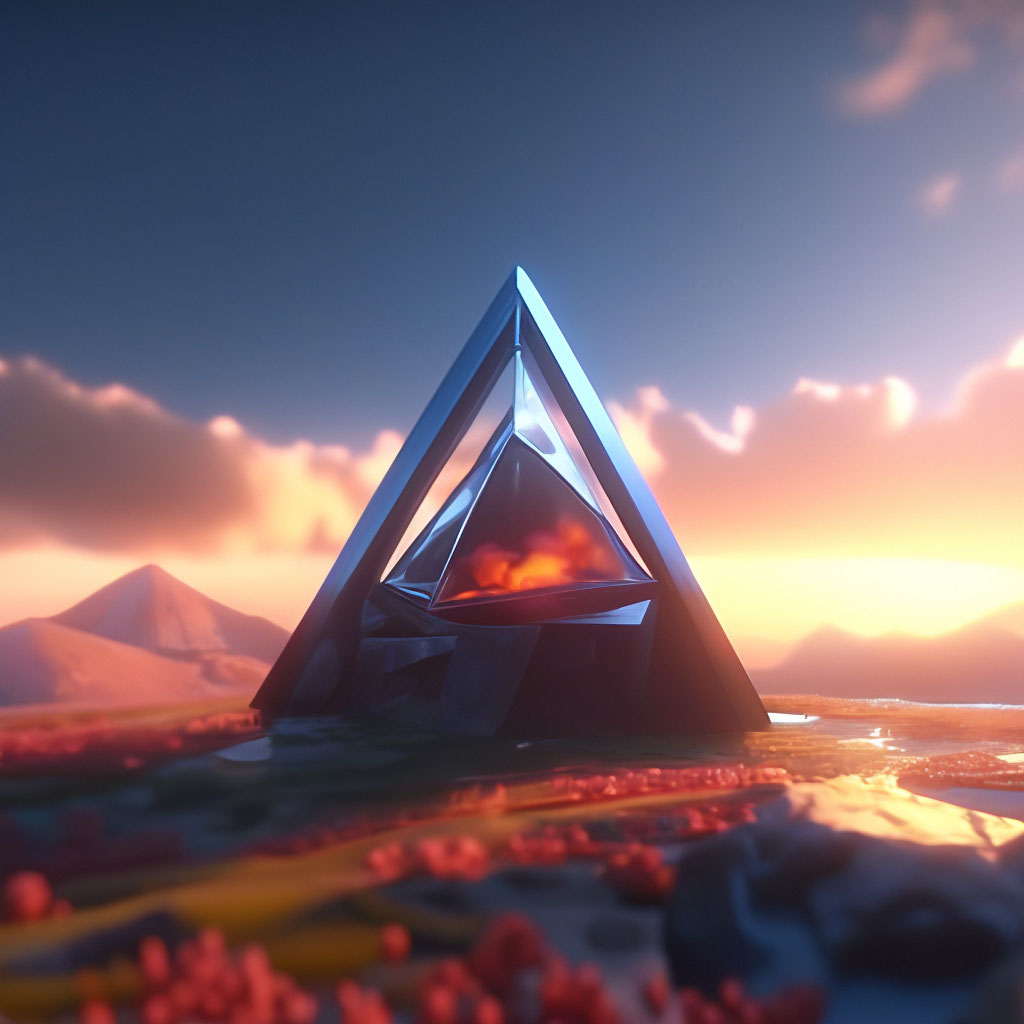 "Live triangle, realistic, 4k" — image created in Shedevrum
