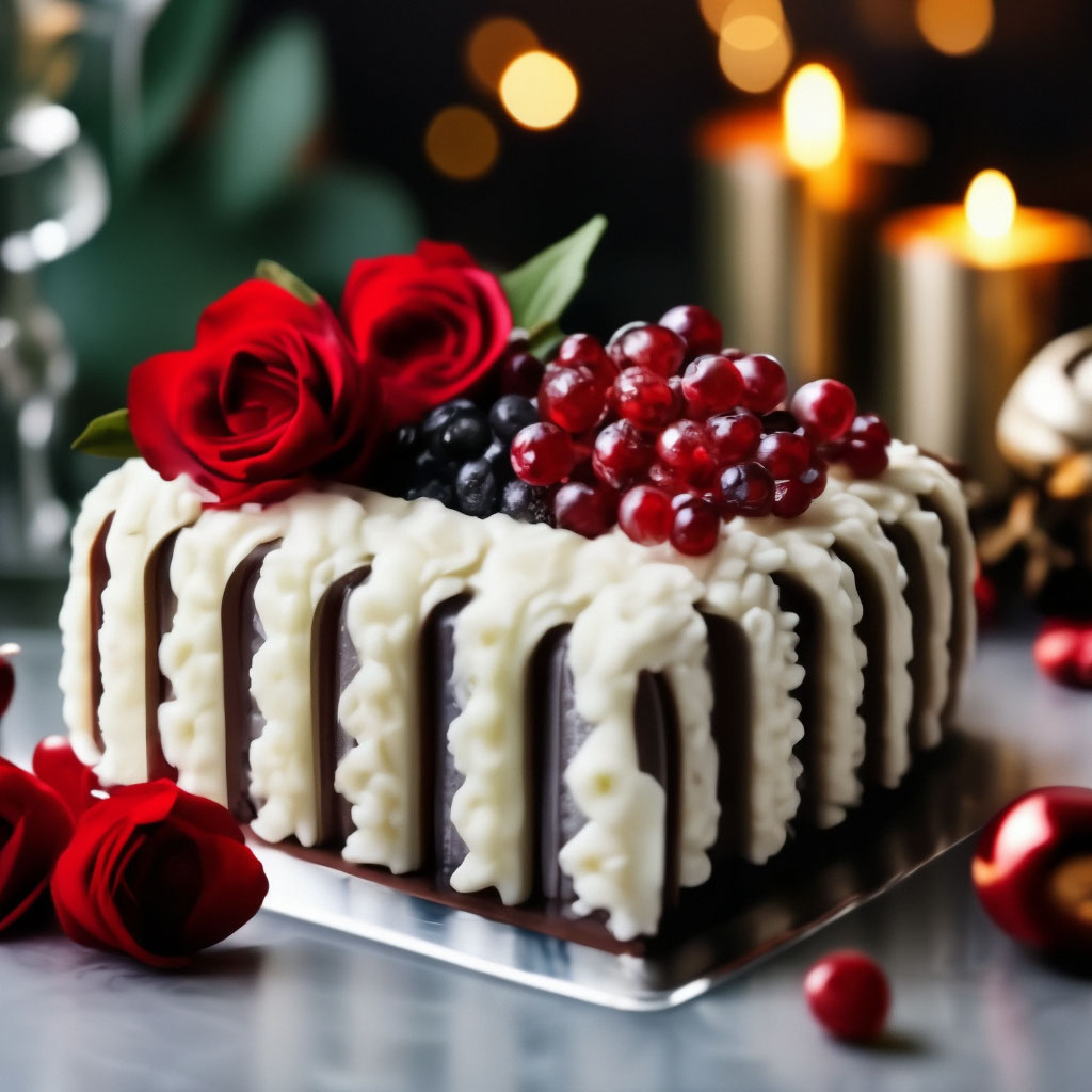"🎄 Valentine's day Diamond chocolate cake advertising, high fashion ...