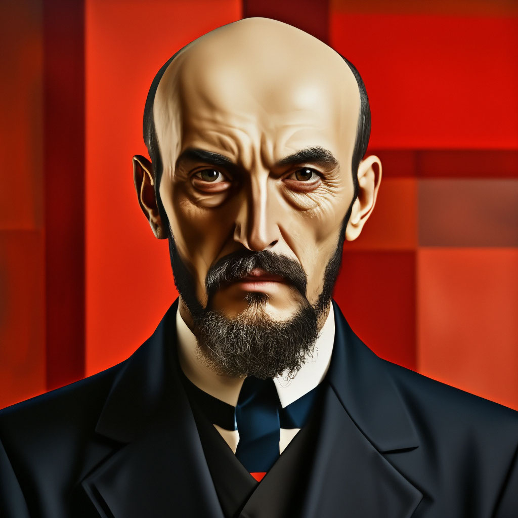 "The old bald Russian leader of the proletariat in the style of ...