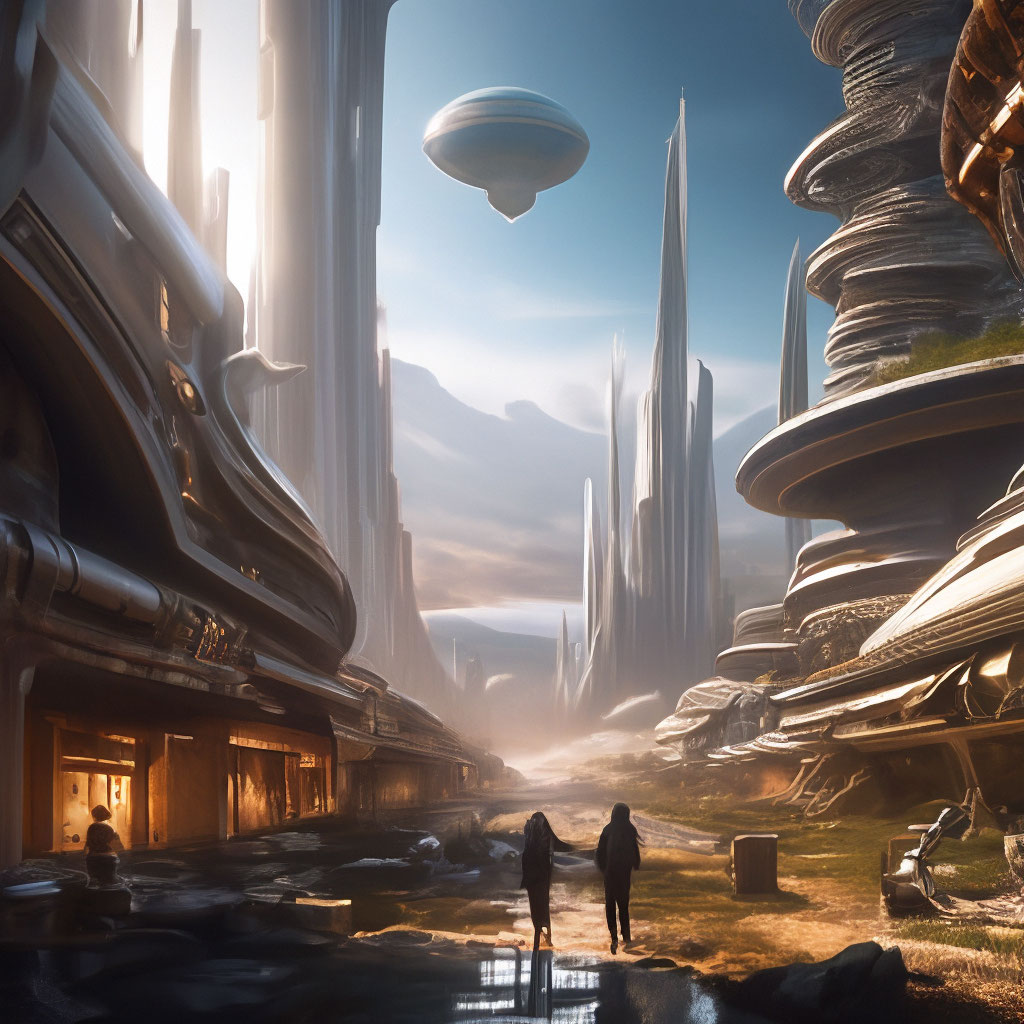 "The world of the future, post-apocalyptic universe, drawing details ...