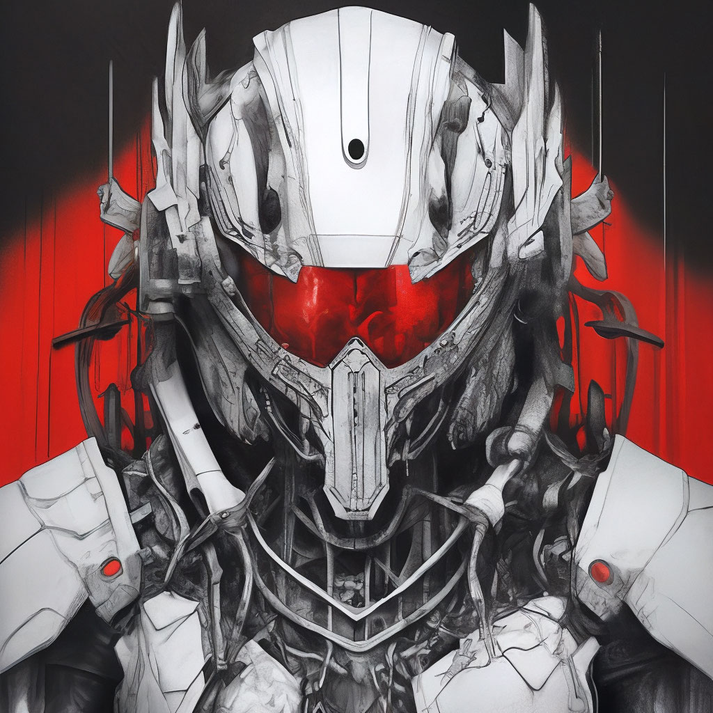 ""RiLL". Faceted eyes. Helmet. bone skin. Mandibles. Pencil drawing ...