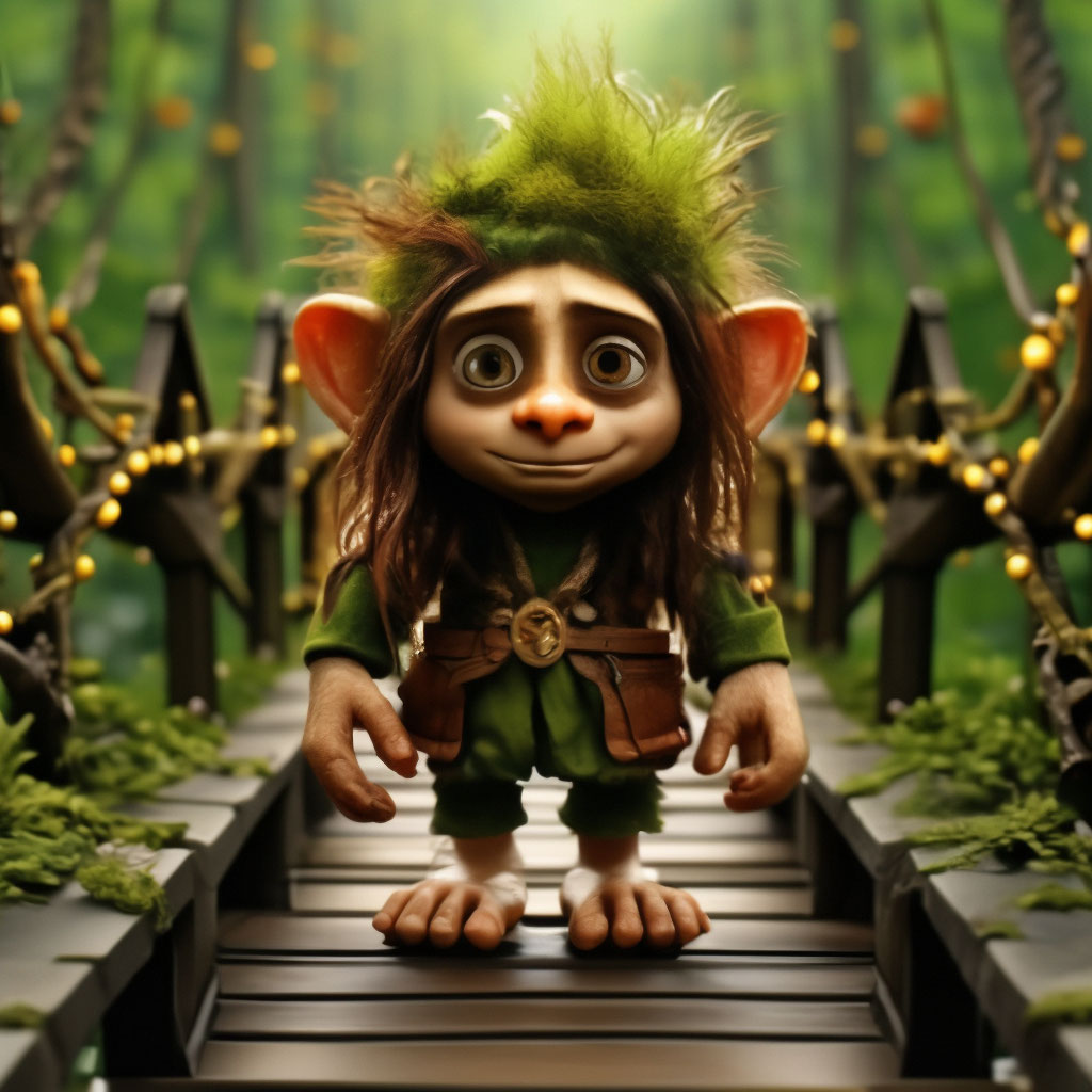 "©Anna P. the wrong troll with huge eyes and lush pants troll walks ...