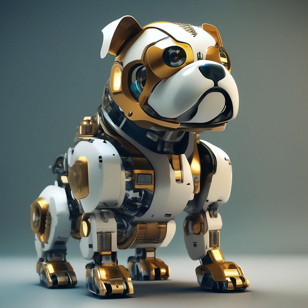 "Robot bulldog" — image created in Shedevrum