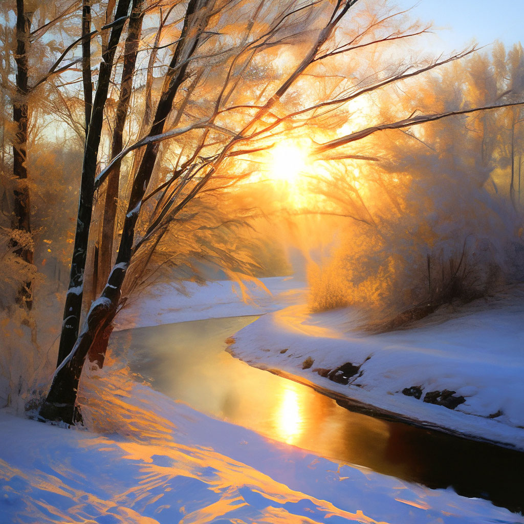 "Gentle, winter sun, photos" — image created in Shedevrum