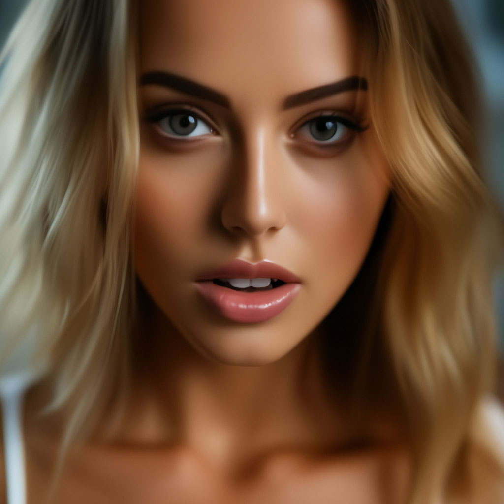 "A beautiful girl is shocked by this cream salute, focus on the eyes ...