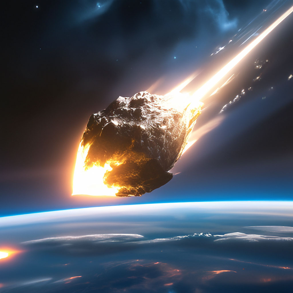 "Bolide, a very bright meteor in the form of a glowing atmospheric ...
