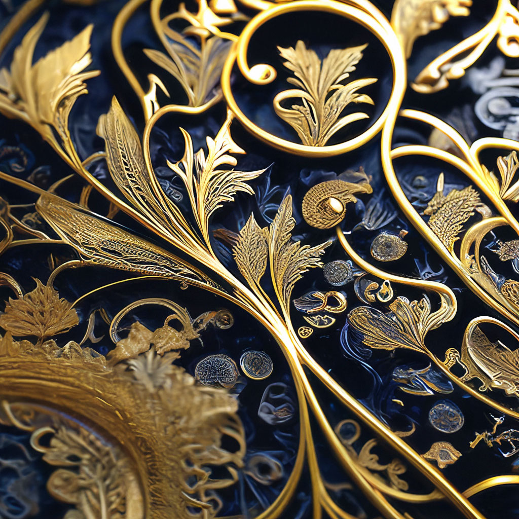 "Digital painting: fine patterns are translucent, lace is black, gold ...