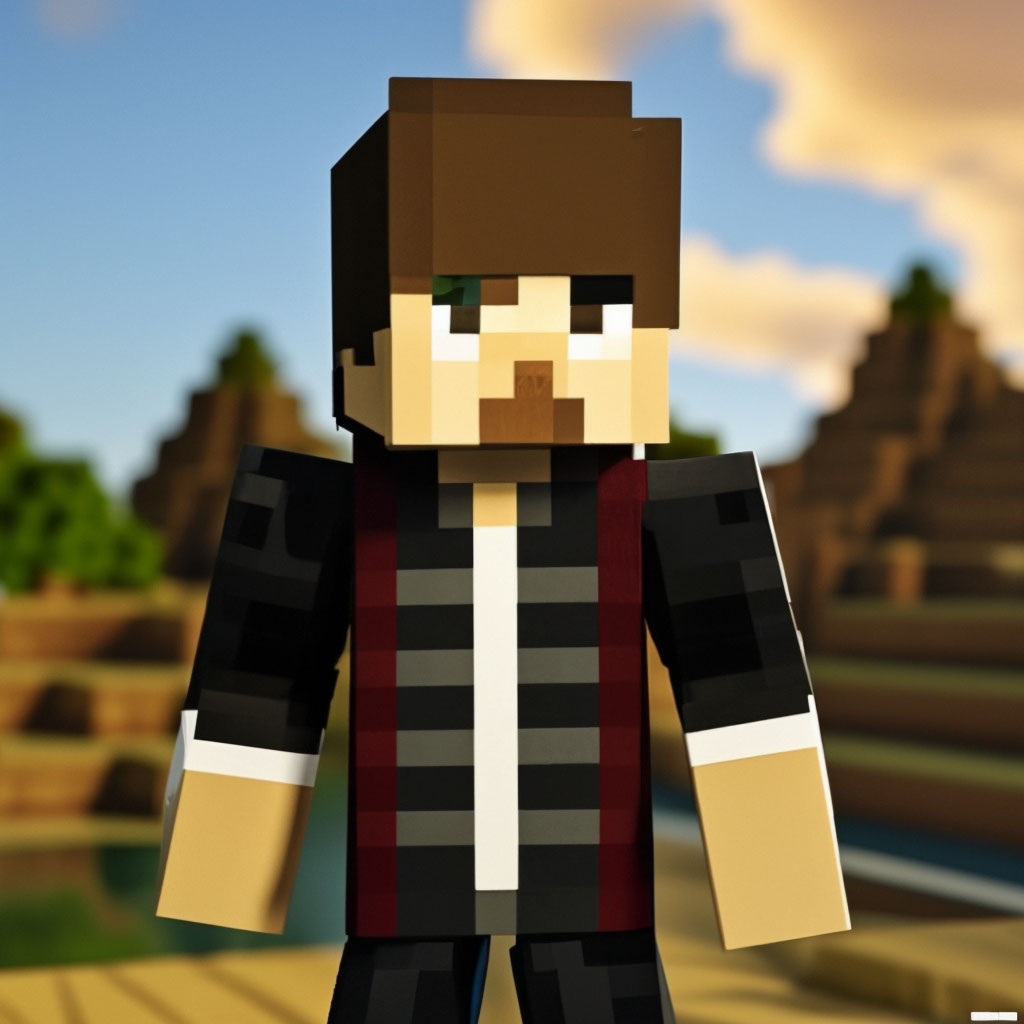 "Shailushay in minecraft" — image created in Shedevrum