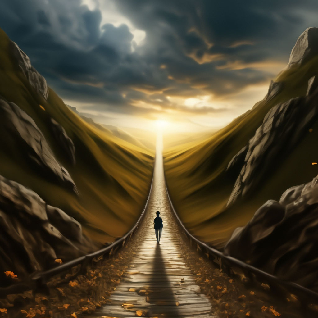 "Everything will pass.. metaphor, vividly, life path" — image created ...