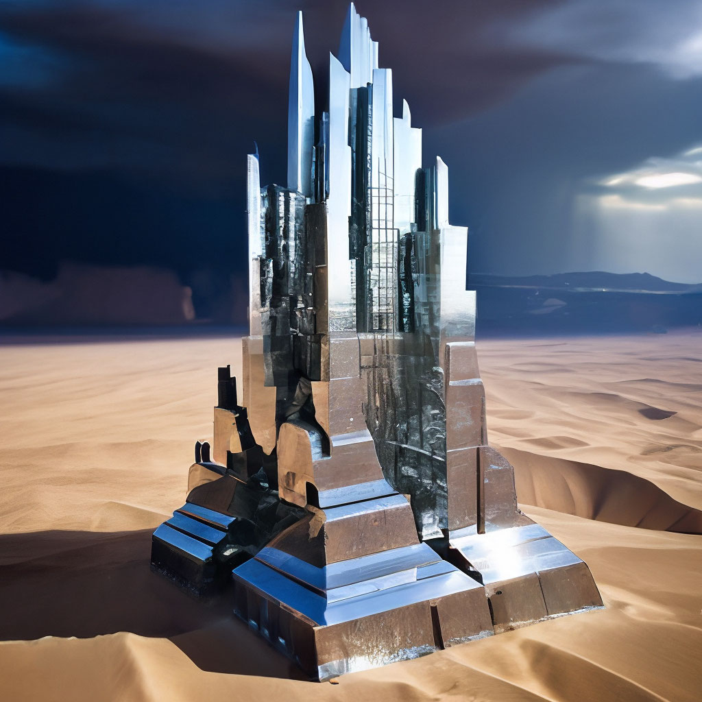 "Crystalline bismuth as a modern building, a modern building as ...