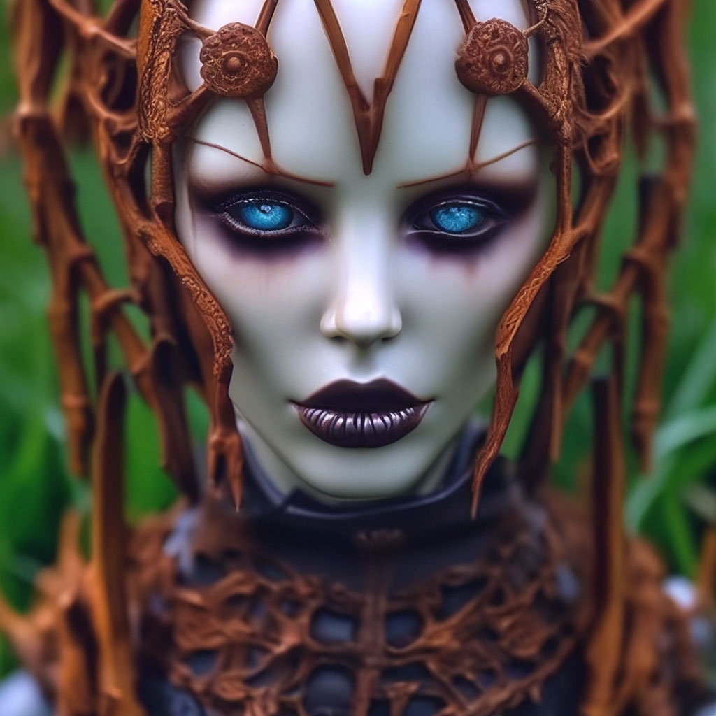 "Screaming rusty on soothing grass. Dark Gothic art. Horror is highly ...