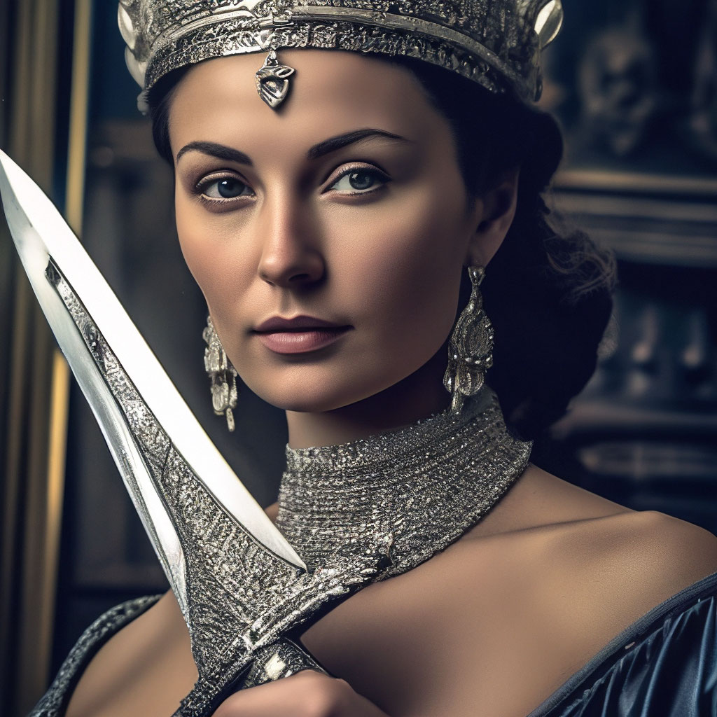 "Queen Tamara with a Georgian dagger + Queen Tamara + Georgian dagger ...