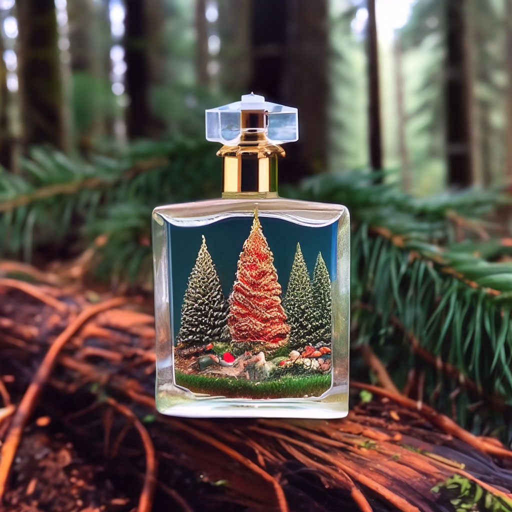 "The Christmas tree is a forest fragrance...." — image created in Shedevrum