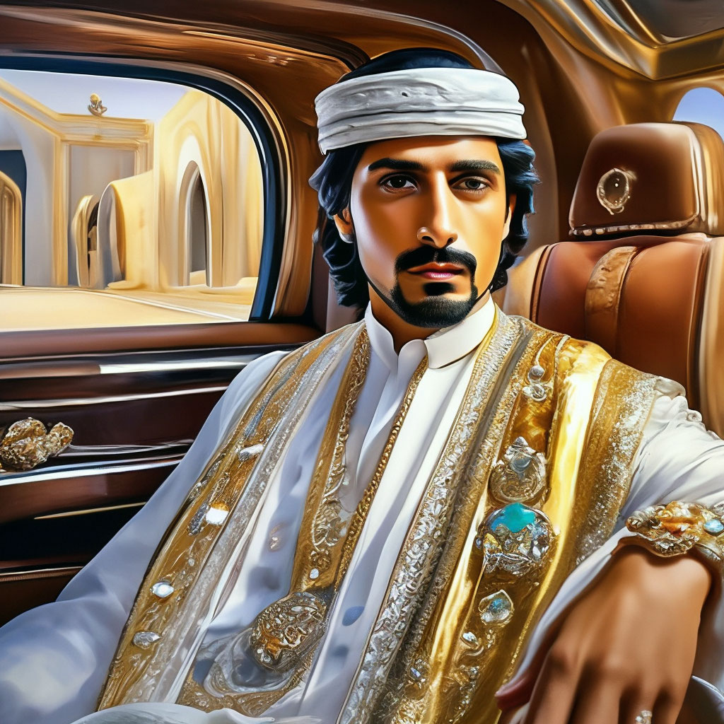 "A young, handsome, brutal and very rich Arab sheikh with diamonds and ...