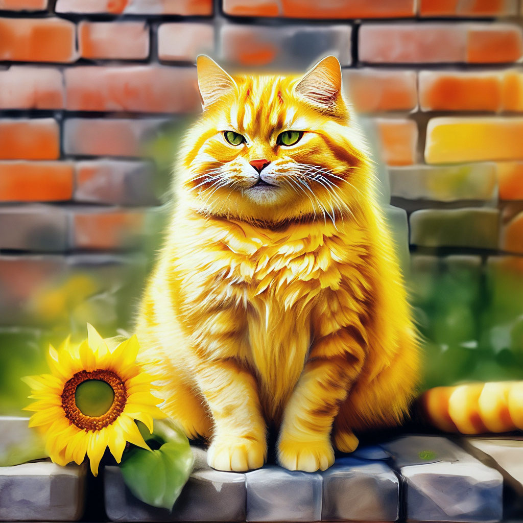 "The spirit of the element is yellow...funny fat yellow cat, sunflower ...
