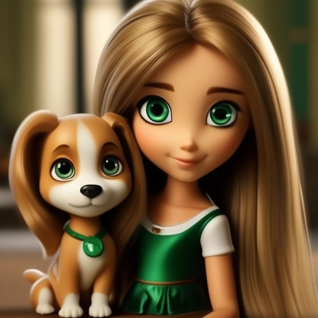 "VIP pets light brown hair, huge beautiful green eyes, cute, long hair ...