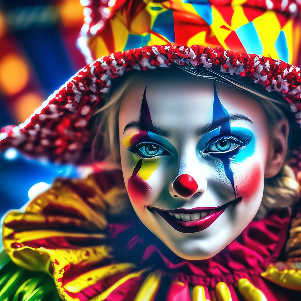 "@Kitty N. The circus has arrived! clown in a very beautiful costume ...
