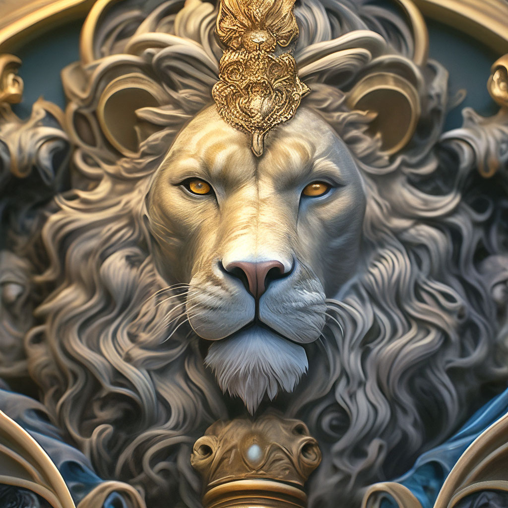 "Wise lion, pastel, drawing, microdetalization, many interesting ...