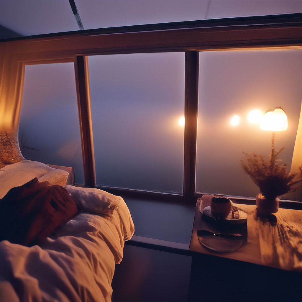 "Good night, fog, comfort, coziness, aesthetics" — image created in ...