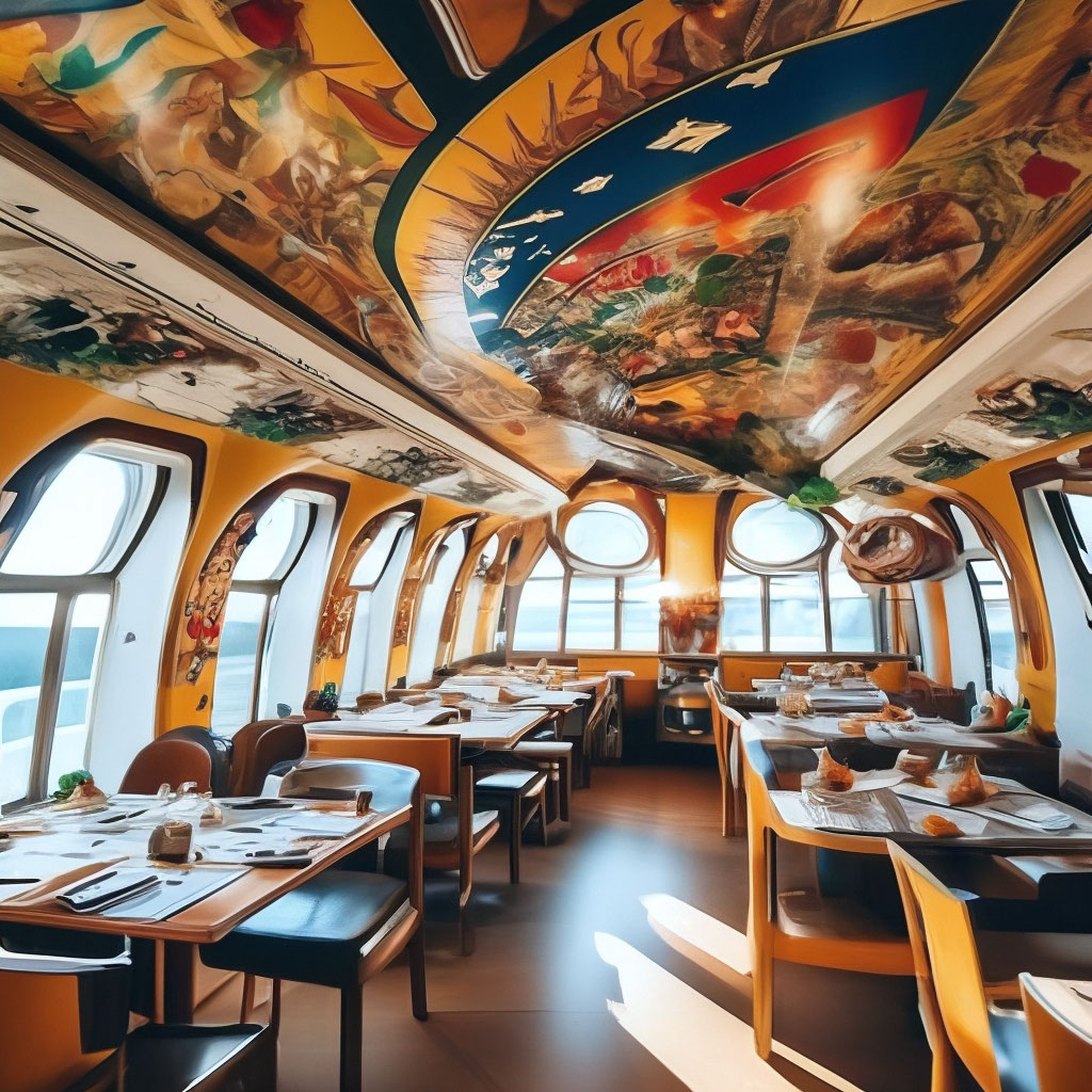 "Flying restaurants in the style of national traditions" — image ...