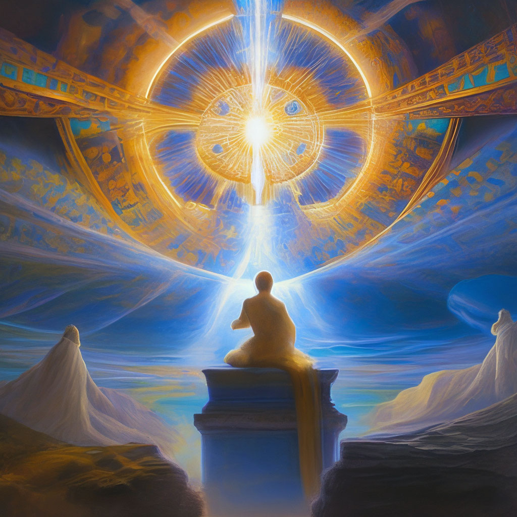 "The first thought of the Creator" — image created in Shedevrum