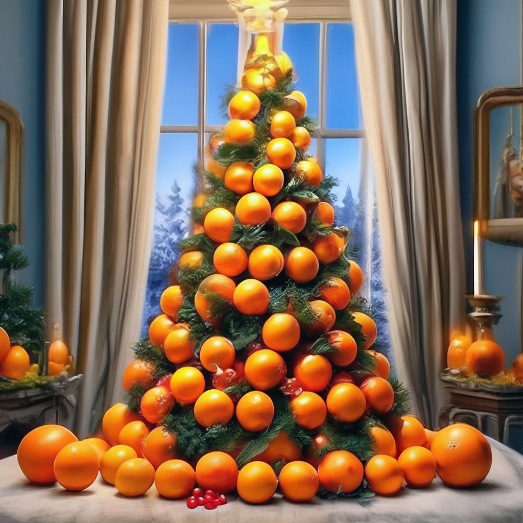 "Super realistic Christmas decorated decorated Christmas tree made of ...
