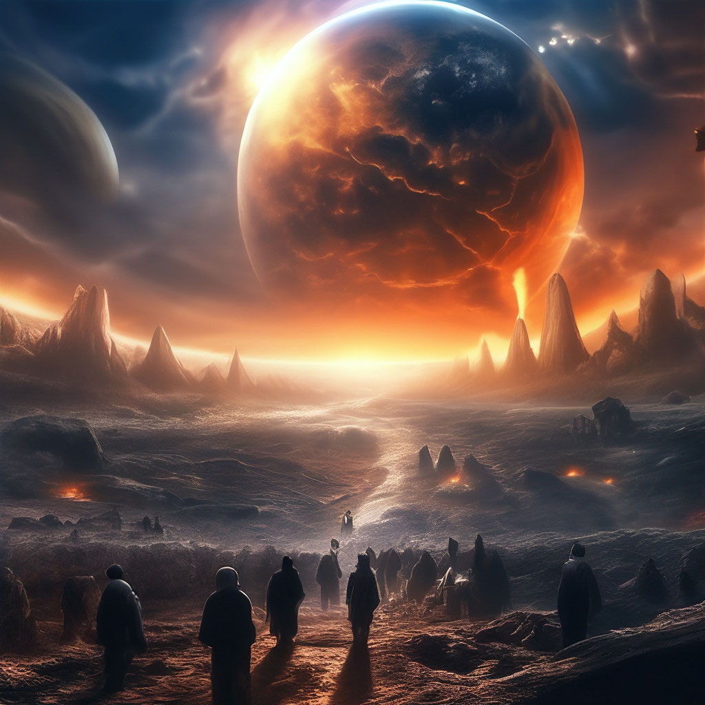 "Planet, death, cosmos, apocalypse, horror, fear, gloom, death of all ...