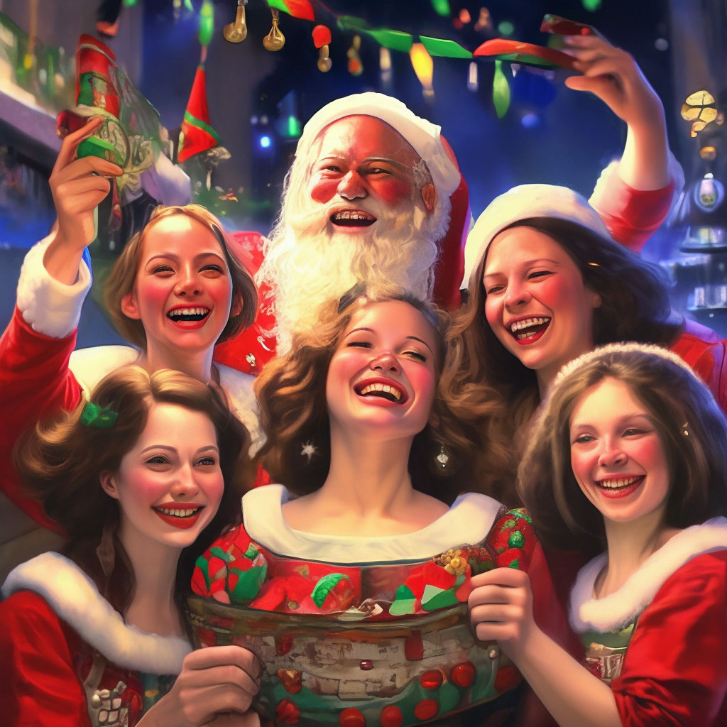 "Hooray for the holidays!!" — image created in Shedevrum