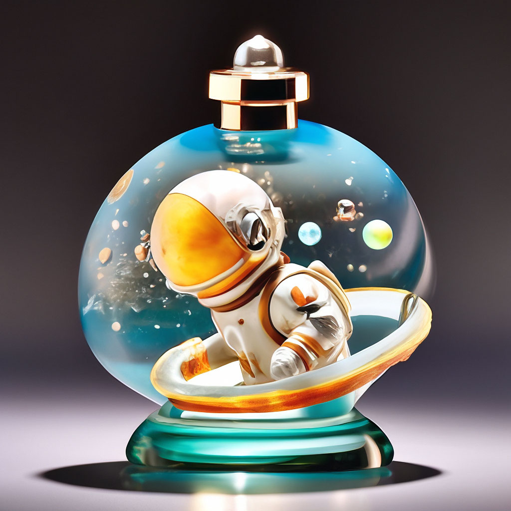 "Perfume bottle made of foggy albion bohemian molled murano glass in ...