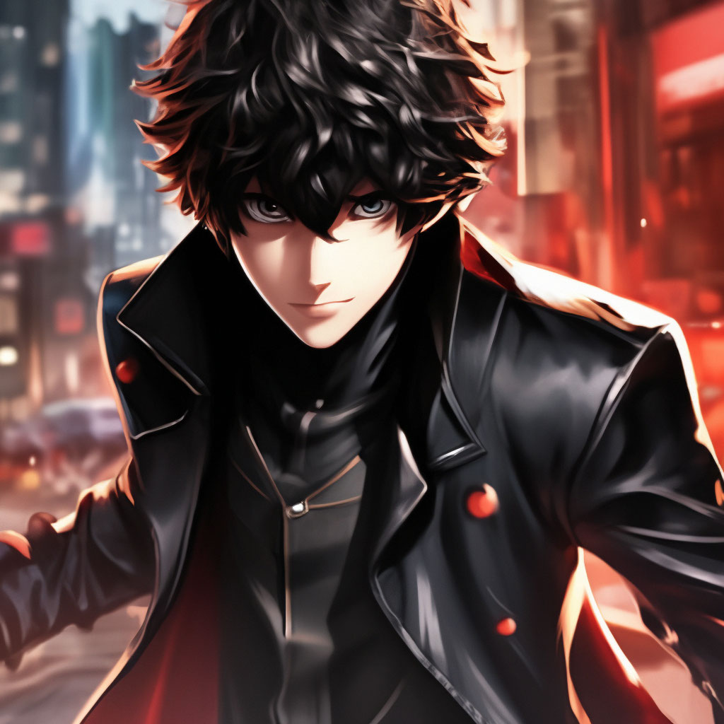"Persona 5, Joker, Sneaking, Anime style, High resolution" — image ...