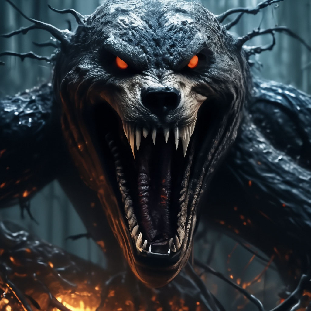 "Horror, symbiote, fear, scary, huge, mangy , necromancer, boa ...