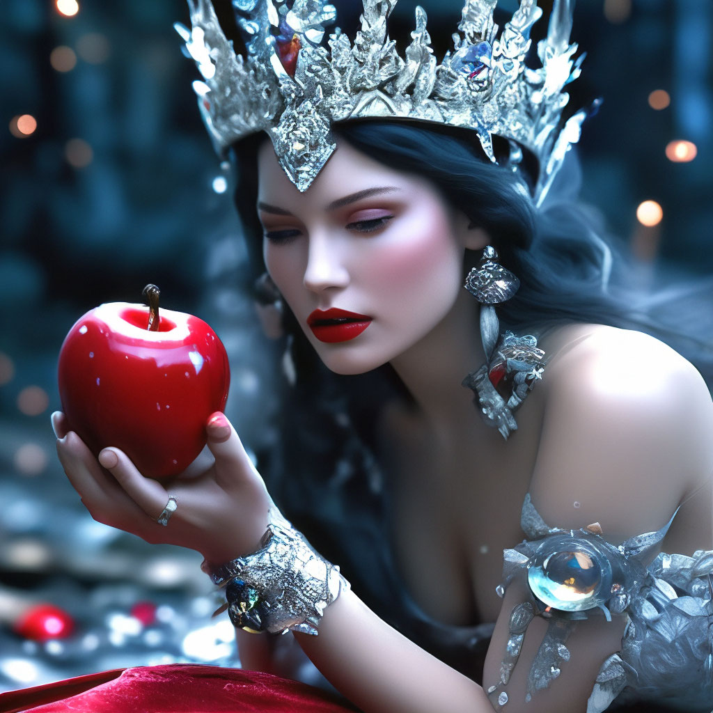 "🔥MagicLady🔥 Once upon a time. Digital Snow White in fractal crown ...