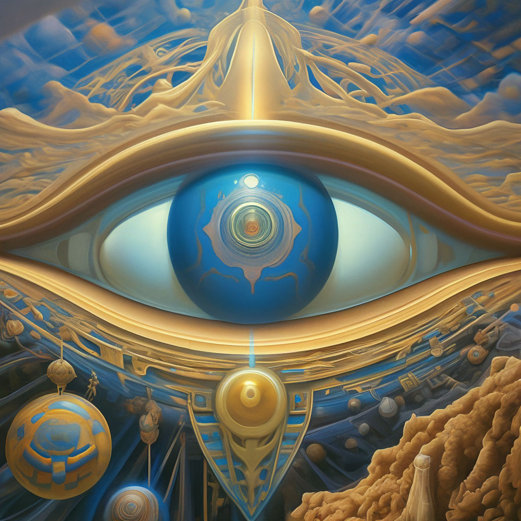 "The all-seeing eye of eternity high detail, space" — image created in ...