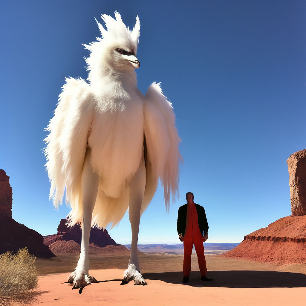 "An anthropomorphic strange white humanoid fur giant very tall large ...