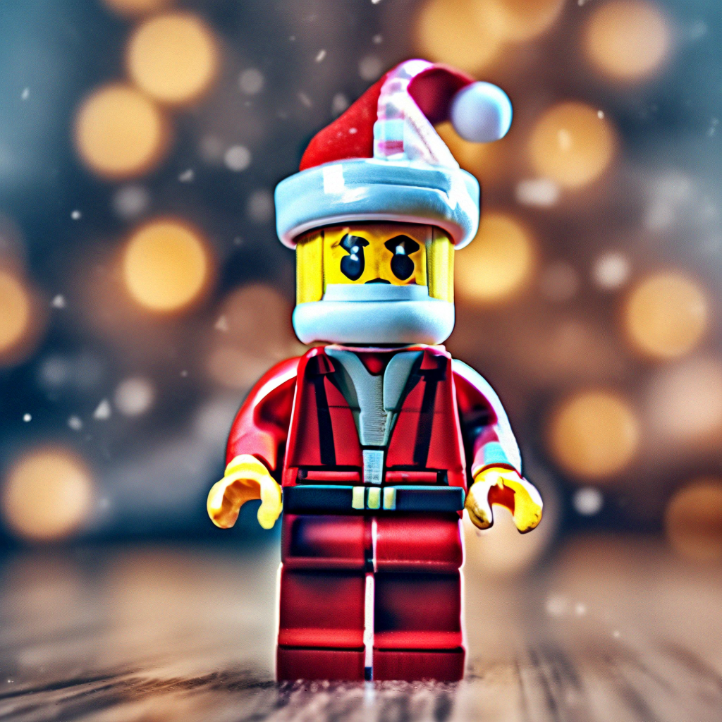 «Lego человек в костюме деда мороза» — создано в Шедевруме