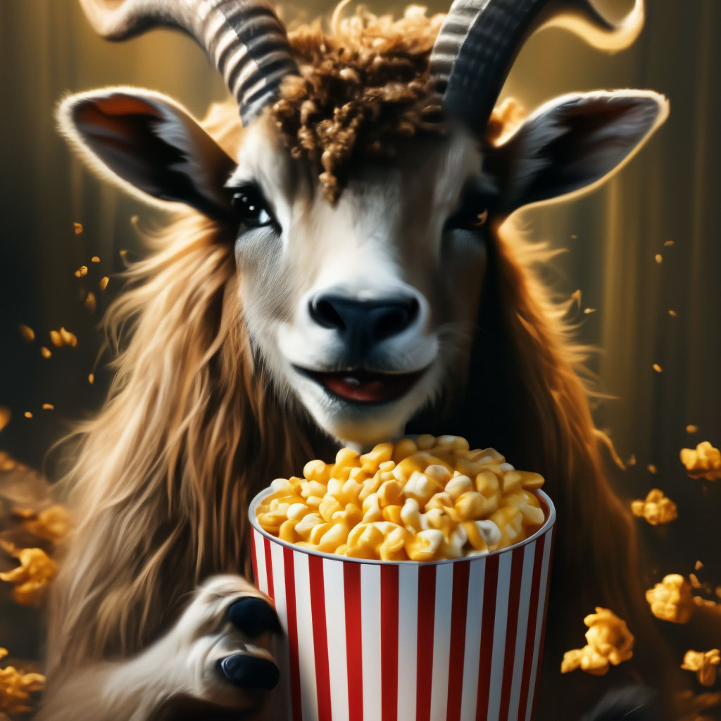 "Capri-CORN mastica Pop-CORN" — imagen creada en Shedevrum