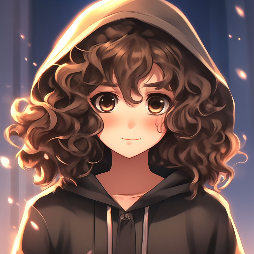 Sad Anime Girl With Brown Hair And Brown Eyes