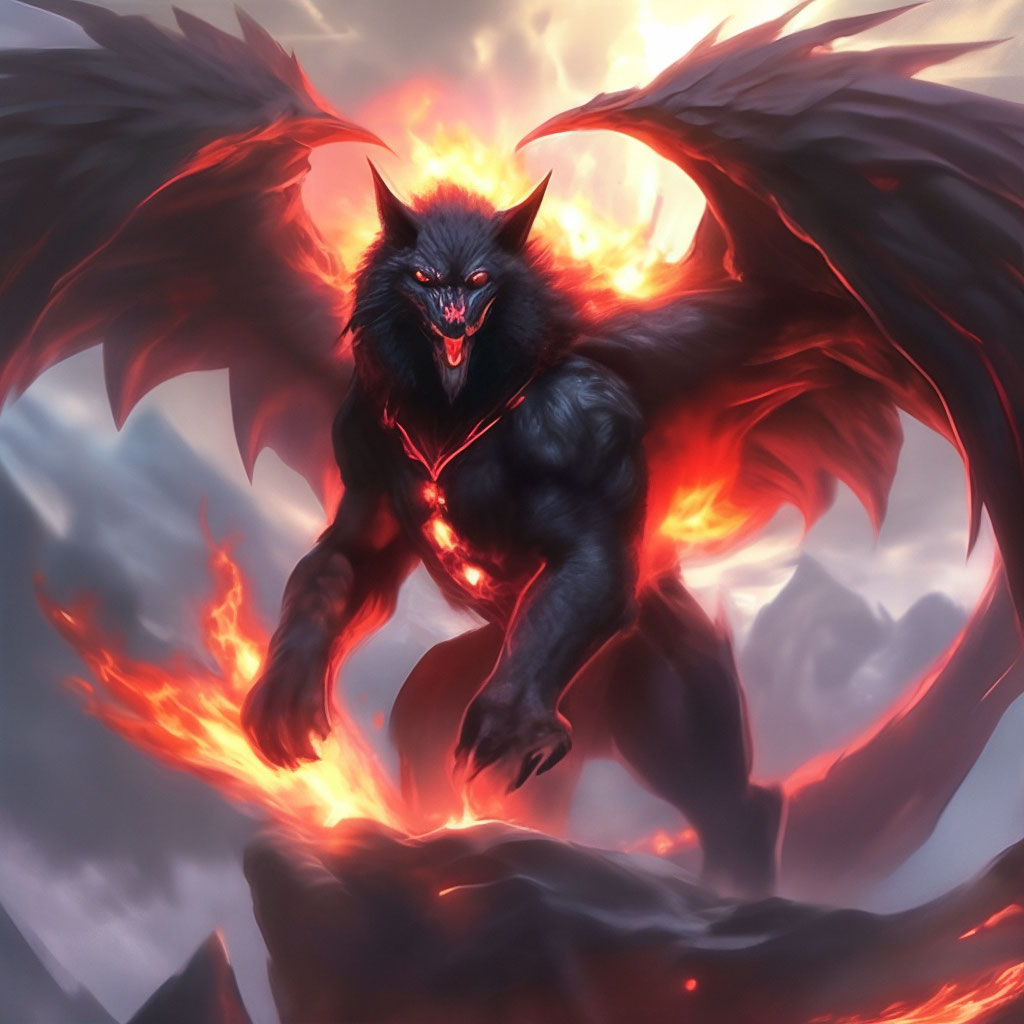 Werewolf Deamhan Winged