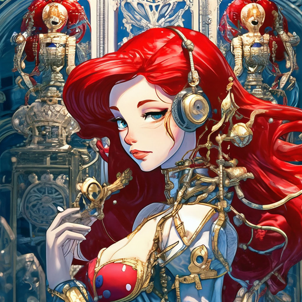 Arte De Fantasía De La Sirenita