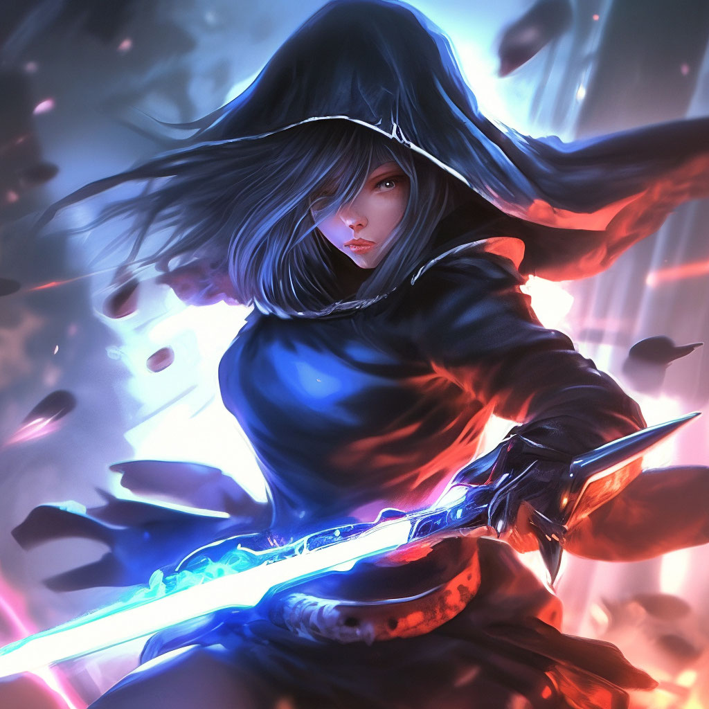 Anime Assassin Girl With Daggers