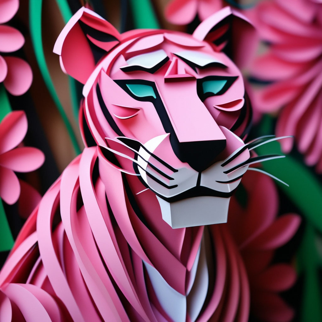 "pink panther paper art, Disney lots …" — image created in Shedevrum